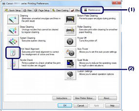 Aligning the Print Head (PIXMA PRO-1)