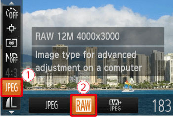 Shooting RAW Images