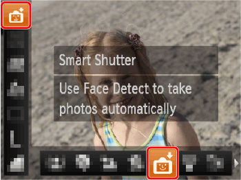 How do I release the shutter automatically using the self-timer and Smart Shutter? (PowerShot ...