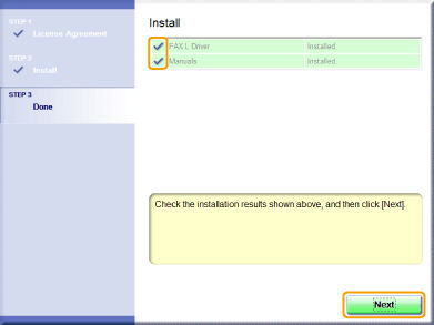 Installing the FAX L Drivers - L100