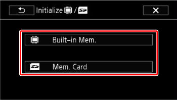 How to initialize memory cards