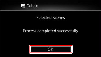 Deleting recorded scenes