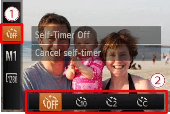 How do I release the shutter automatically using the self-timer and Face Self-Timer?