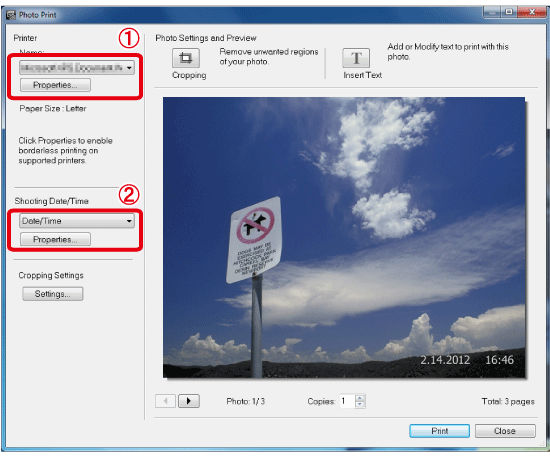 How do I add the date and time to my pictures? (ImageBrowser EX Ver. 1. ...