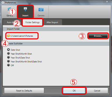 Importing movies and images into a computer using a USB cable (VIXIA ...