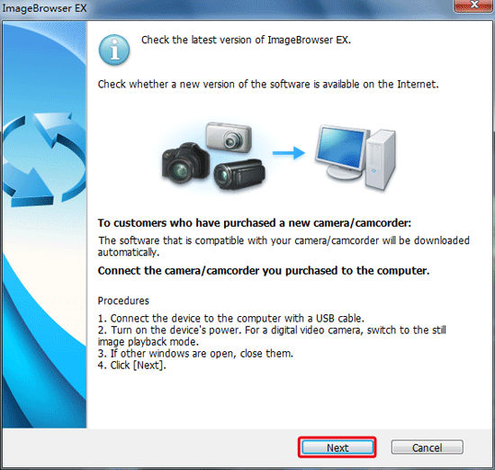 Using the ImageBrowser EX Auto Update Function