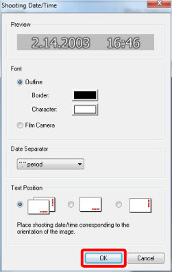Adding a Date Stamp to Images Before Printing Them