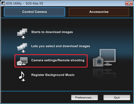 Using the Remote Live View Function in EOS Utility to Shoot Still Photos and Movies Remotely ...