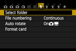 Managing Images in a Camera (Creating a Folder / Numbering a File) (EOS ...