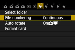Managing Images in a Camera (Creating a Folder / Numbering a File) (EOS ...