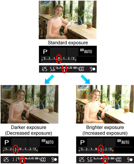 Adjusting the Image Brightness for Shooting/Setting the Exposure ...