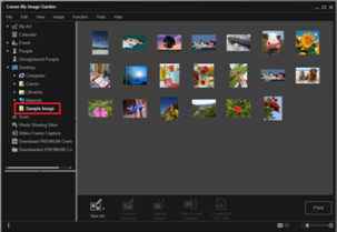 How to print the images using My Image Garden