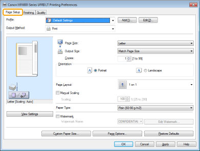 Printing onto Custom Size Paper (updated for Windows 8 and 10)