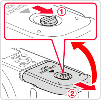 Inserting and removing batteries and memory cards (PowerShot SX160 IS )