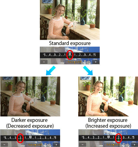 Adjusting the Image Brightness for Shooting/Setting the Exposure ...