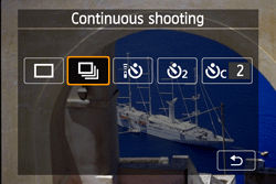How to set Continuous Shooting (EOS M)