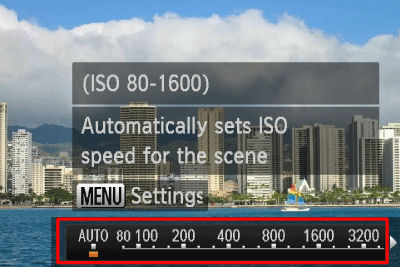 Setting ISO speed (PowerShot G15 / PowerShot SX50 HS)
