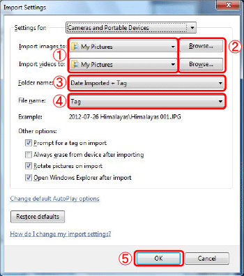 Using Windows functions to import images to your computer (EOS M)