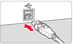 Connecting the Camera to a Computer using a USB Cable (EOS REBEL SL1 ...