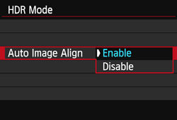 HDR (High Dynamic Range) shooting (EOS 6D)