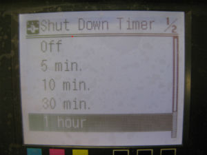 The power of printer automatically turns off