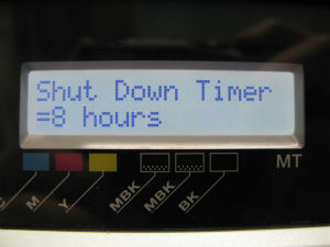The power of printer automatically turns off