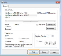 Printing a Document Secured by a PIN (Secure Print) (MF8580Cdw Only)
