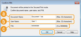 Printing a Document Secured by a PIN (Secure Print) (MF8580Cdw Only)