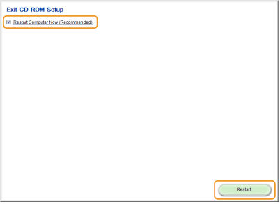 Installing the Driver/Software Via Network for Windows (MF8580Cdw/MF8280Cw)