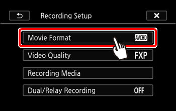 Differences between the AVCHD/MP4 recording standards and how to set ...