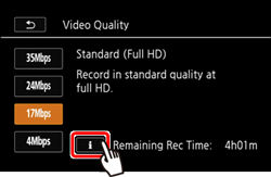 Recording Mode Types and Instructions for Changing the Recording Mode ...