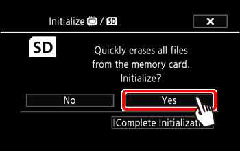 Do I need to initialize memory cards?