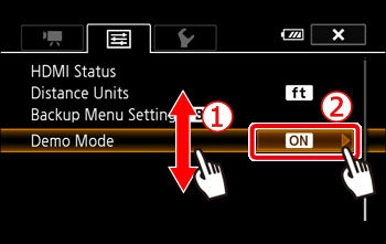 How to turn off the [Demo Mode] setting