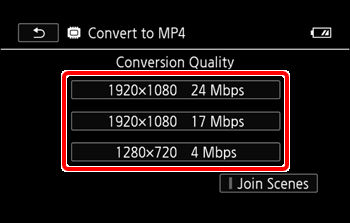 Converting Movies to MP4 Format (VIXIA HF R42, HF R40, and HF R400)