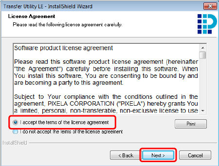Installing the PIXELA Transfer Utility LE Software Used to Transfer the ...