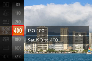 Setting ISO speed (PowerShot SX270 HS / PowerShot SX280 HS)