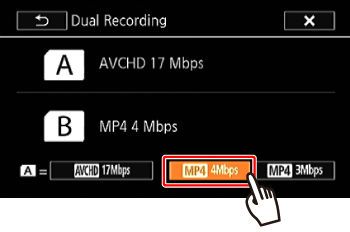Does the camcorder feature dual recording where the same clip can be ...