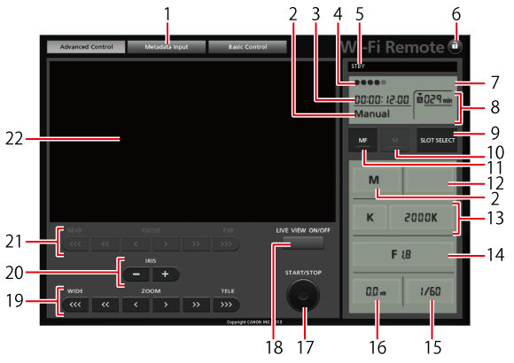 Remote Operation Via the Wi-Fi Remote Application