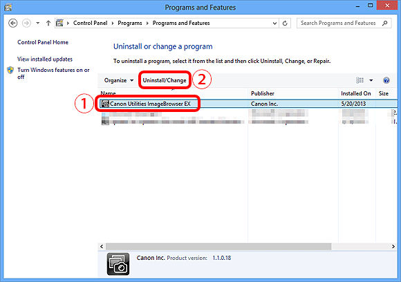 ImageBrowser EX Does not Operate Correctly / Uninstalling and Reinstalling ImageBrowser EX ...