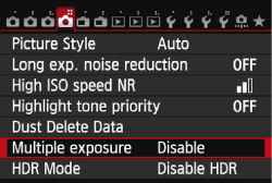 Shooting Multiple Exposures (EOS 70D)