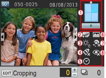 Choosing a Layout (Page Layout) and Printing (SELPHY CP910)