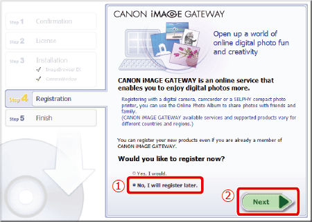 Installing the ImageBrowser EX software to send, playback, or edit MP4 ...