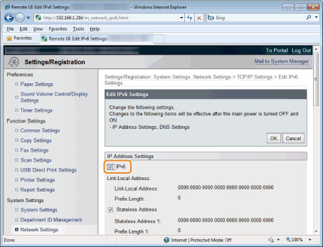 Setting the IP Address