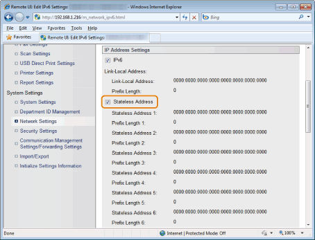 Setting the IP Address