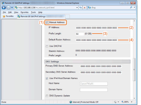 Setting the IP Address