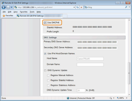 Setting the IP Address