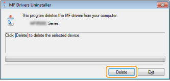 Uninstalling Software - imageCLASS MF6100 series
