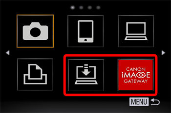 Sending Images to Various Web Services (via CANON iMAGE GATEWAY)