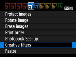 Can I apply Creative filters to images captured by EOS REBEL T5/EOS ...