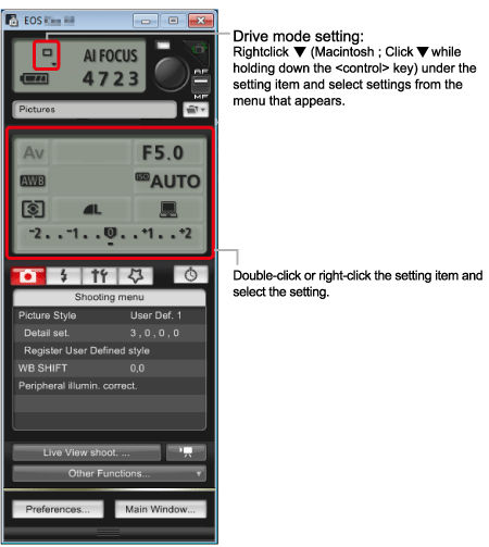 Using the Remote Live View Function in EOS Utility to Shoot Still ...